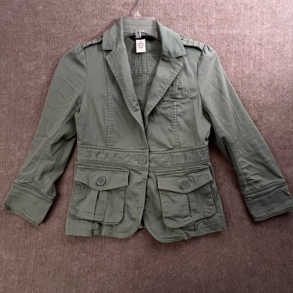 Marc Jacobs Military Style Olive Green Cotton Blend J… - Gem